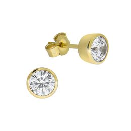 Celesta Gold Ohrring 375/- Gold Zirkonia weiß 1,0cm Glänzend