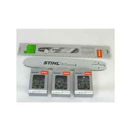 STIHL 30030006811 Führungsschiene Rollomatic E 37cm 0,325&039 1,6mm mit 3 Stück STIHL Vollmeißelketten ...