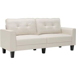 Sofa 2-Sitzer, Couch mit Armlehnen 2 abnehmbaren Kissen, bis 450 kg belastbar, Einfache Montage, Polstersofa für Wohnzimmer Schlafzimmer Büro, 202 x
