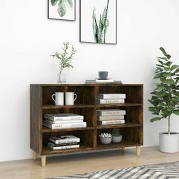 MAISONCHIC - Sideboard Kommode für Wohnzimmer Küche Räuchereiche 103,5x35x70 cm Holzwerkstoff DE21245