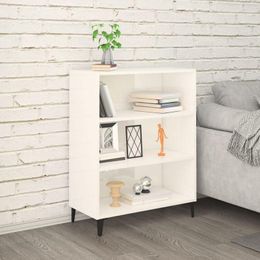 MAISONCHIC - Sideboard Kommode für Wohnzimmer Küche Hochglanz-Weiß 69,5x32,5x90 cm Holzwerkstoff DE99871