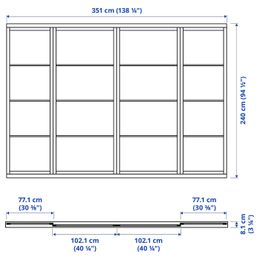 IKEA SKYTTA / SVARTISDAL Schiebetür-Kombination