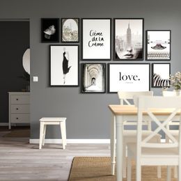 IKEA FISKBO Rahmen mit Bild 9er-Set