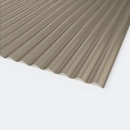 thyssenkrupp Plexiglas Resist Wellplatte 76/18 Acrylglas Wabenstruktur braun, 2000 mm