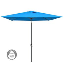 Sonnenschirm / Balkonschirm 3x3m quadratisch / Stofffarbe blau / Gestell anthrazit | paramondo interpara (ohne Standfuß, ohne zusätzliche Belüftung)