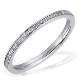 Goldmaid Diamantring silberfarben 18,5 Schöner Memoire Eternity Damenring