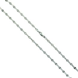 Vivance Collierkettchen &raquo;925-/ Silber rhodiniert ovale Pl&auml;ttchen&laquo; wei&szlig; 50cm Edles Collier aus 925/- Sterling Silber rhod