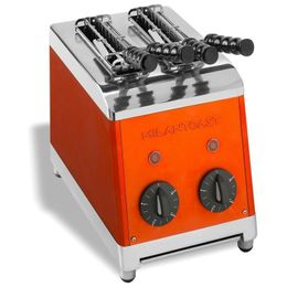 Klassischer Orangen -Toaster mit 2 Edelstahl aus Edelstahl von 2 Sandwich