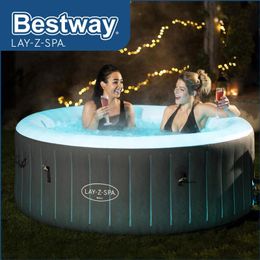Bestway Lay-z-spa® LED-Whirlpool Bali AirJet™ ø 180 x 66 cm, rund - Schwarz