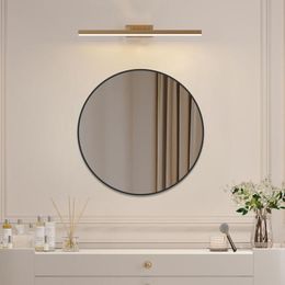 Badspiegel rund,Badezimmerspiegel Metall Rahmen, wandspiegel modern, Flur, Bad & Gäste wc, ∅: 50 cm