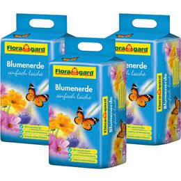 Floragard - Blumenerde leicht 3x25 l