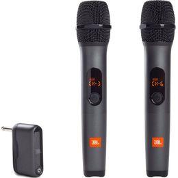 JBL Mikrofon wireless Microphone (Set), 2 Mikrofone und 1 Dongle, schwarz