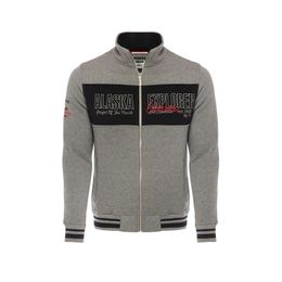 Carisma Sweatjacke Herren Gr&ouml;&szlig;e M grau / kirschrot / schwarz