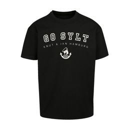 F4NT4STIC T-Shirt 'Go Sylt Knut & Jan Hamburg' Herren Gr&ouml;&szlig;e M schwarz / wei&szlig;