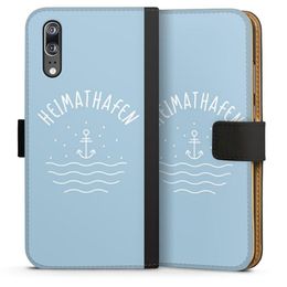 DeinDesign Handyhülle Heimathafen, Huawei P20 Hülle Handy Flip Case Wallet Cover Handytasche Leder