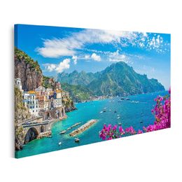 islandburner Leinwandbild Bild auf Leinwand Landschaft Amalfiküste Atrani Stadt Berühmte Italien