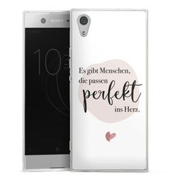 DeinDesign Handyhülle Es gibt Menschen die passen, Sony Xperia XA 1 Silikon Hülle Bumper Case Handy Schutzhülle