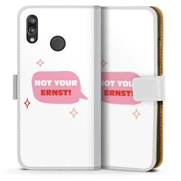 DeinDesign Handyhülle Not Your Ernst, Huawei P20 Lite Hülle Handy Flip Case Wallet Cover Handytasche Leder