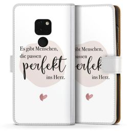 DeinDesign Handyhülle Es gibt Menschen die passen, Huawei Mate 20 Hülle Handy Flip Case Wallet Cover Handytasche Leder