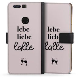 DeinDesign Handyhülle Lebe liebe lalle, Huawei Honor 8 Hülle Handy Flip Case Wallet Cover Handytasche Leder