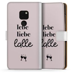DeinDesign Handyhülle Lebe liebe lalle, Huawei Mate 20 Hülle Handy Flip Case Wallet Cover Handytasche Leder