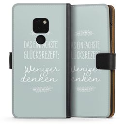 DeinDesign Handyhülle Das einfachste Glücksrezept, Huawei Mate 20 Hülle Handy Flip Case Wallet Cover Handytasche Leder