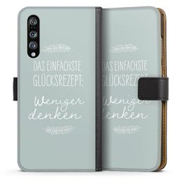 DeinDesign Handyhülle Das einfachste Glücksrezept, Huawei P20 Pro Hülle Handy Flip Case Wallet Cover Handytasche Leder
