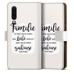DeinDesign Handyhülle Familie ist Liebe, Huawei P30 Hülle Handy Flip Case Wallet Cover Handytasche Leder