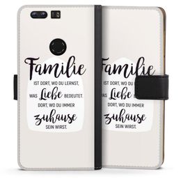 DeinDesign Handyhülle Familie ist Liebe, Huawei Honor 8 Hülle Handy Flip Case Wallet Cover Handytasche Leder