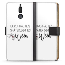 DeinDesign Handyhülle Durchhalten, später gibt es Wein, Huawei Mate 10 lite Hülle Handy Flip Case Wallet Cover