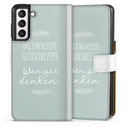DeinDesign Handyhülle Das einfachste Glücksrezept, Samsung Galaxy S21 5G Hülle Handy Flip Case Wallet Cover