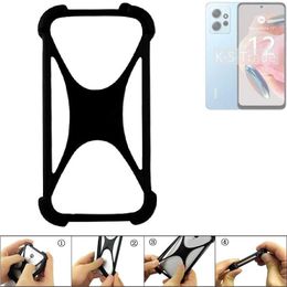 K-S-Trade Handyhülle für Xiaomi Redmi Note 12 Global, Handy-Hülle Schutz-Hülle Silikon Bumper TPU Softcase Smartphone, schwarz