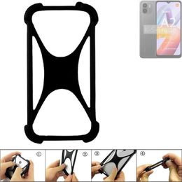 K-S-Trade Handyhülle für Xiaomi Redmi A2, Handy-Hülle Schutz-Hülle Silikon Bumper TPU Softcase Smartphone, schwarz