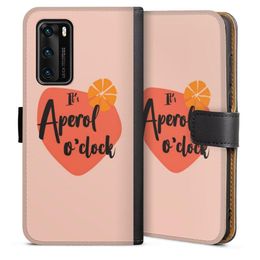 DeinDesign Handyhülle Aperol O Clock, Huawei P40 Hülle Handy Flip Case Wallet Cover Handytasche Leder