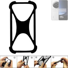 K-S-Trade Handyhülle für Xiaomi 13 Ultra, Handy-Hülle Schutz-Hülle Silikon Bumper TPU Softcase Smartphone, schwarz
