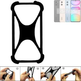 K-S-Trade Handyhülle für UMIDIGI C2, Handy-Hülle Schutz-Hülle Silikon Bumper TPU Softcase Smartphone, schwarz
