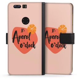 DeinDesign Handyhülle Aperol O Clock, Huawei Honor 8 Hülle Handy Flip Case Wallet Cover Handytasche Leder