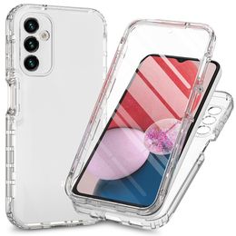 Wigento Handyhülle Für Samsung Galaxy A14 4G / 5G 360 Grad Full Body Handy Tasche Etuis
