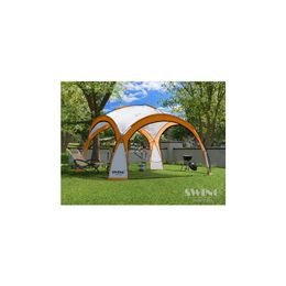 Swing&Harmonie LED Event Pavillon 3,6 x 3,6m DomeShelter Garten Pavillion inkl. Solarmodul Pavilion Designer Gartenzelt Camping Pavilon Partyzelt mit Beleuchtung - versch. Ausf&uuml;hrungen
