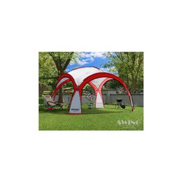 Swing&Harmonie LED Event Pavillon 3,6 x 3,6m DomeShelter Garten Pavillion inkl. Solarmodul Pavilion Designer Gartenzelt Camping Pavilon Partyzelt mit Beleuchtung - versch. Ausf&uuml;hrungen