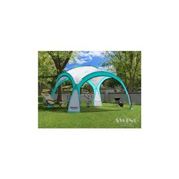 Swing&Harmonie LED Event Pavillon 3,6 x 3,6m DomeShelter Garten Pavillion inkl. Solarmodul Pavilion Designer Gartenzelt Camping Pavilon Partyzelt mit Beleuchtung - versch. Ausf&uuml;hrungen