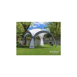 Swing&Harmonie LED Event Pavillon 3,6 x 3,6m DomeShelter Garten Pavillion inkl. Solarmodul Pavilion Designer Gartenzelt Camping Pavilon Partyzelt mit Beleuchtung - versch. Ausf&uuml;hrungen