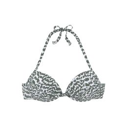 Lascana Bikinitop Damen Größe 70 oliv / weiß