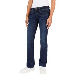 Pepe Jeans Straight-Jeans GEN in schöner Qualtät mit geradem Bein und Doppel-Knopf-Bund, blau