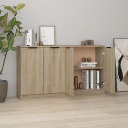 MAISONCHIC 2er Set Sideboards Kommoden für Wohnzimmer Küche Sonoma Eiche 60x30x70 cm Holzwerkstoff DE64407