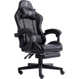 Trisens - Gaming Chair im Racing-Design mit flexiblen gepolsterten Armlehnen - ergonomischer pc Gaming Stuhl in Lederoptik - Gaming Schreibtischstuhl