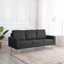 MAISONCHIC - 3-Sitzer-Sofa Loungesofa Couch Modern Dunkelgrau Stoff DE49071