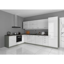 Küchen Preisbombe - Küche Bianca Ecke i 210x330 cm Küchenzeile in Hochglanz weiß Küchenblock