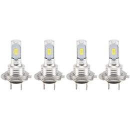 4 Stück Mini H7 + H7 Kombi-LED-Scheinwerfer-Set, Lampen, Fernlicht, Abblendlicht, 240 W, 52000 lm, 6000 K, Superweiß