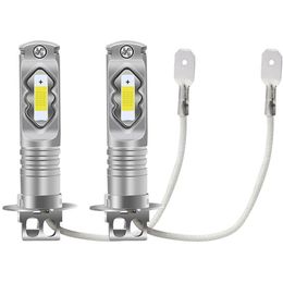 Woosien - H3-LED-Nebelscheinwerferlampe mit extrem 1200 Lumen und hohem csp 6500 k für Nebelscheinwerfer oder Tagfahrlicht